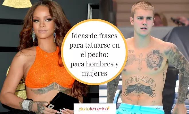 61 φράσεις για τατουάζ στο στήθος: σχέδια για γυναίκες και άνδρες
