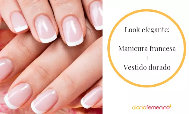 Manicure French maka uwe ọla edo