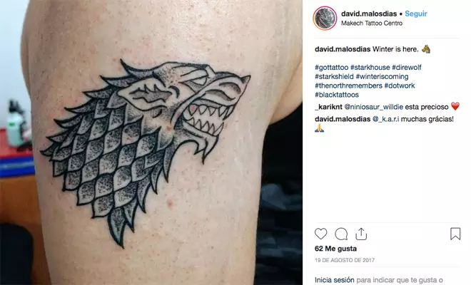 Jums patiks šios tatuiruotės, jei jums patinka „Game of Thrones“.