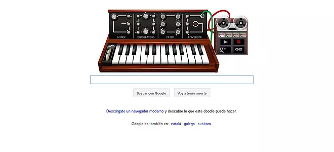 De beste 'doodles' van Google. De laatste, de Robert Moog-synthesizer
