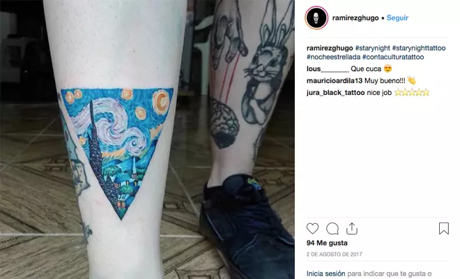 Een prachtige tattoo geïnspireerd op de werken van Van Gogh