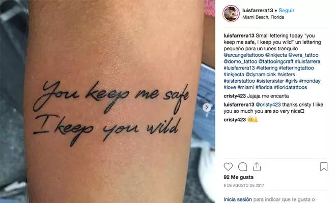 The most beautiful tattooed phrases to share with your sister