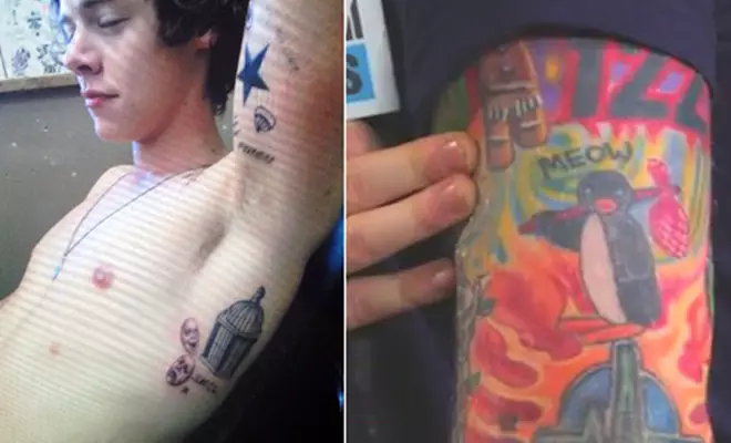 ed och Harry och andra kändisar som jämför tatueringar