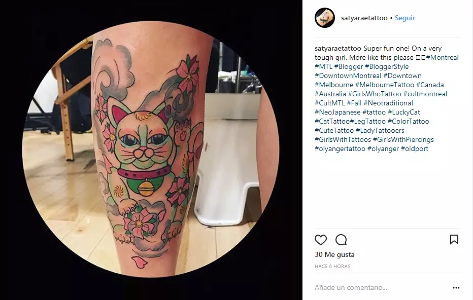 Li-tattoo tsa katse tse qabolang ka ho fetesisa ho Instagram 12659_10
