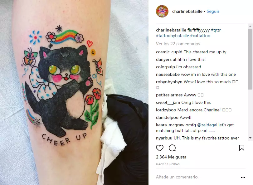 Juokingiausios kačių tatuiruotės „Instagram“. 12659_4
