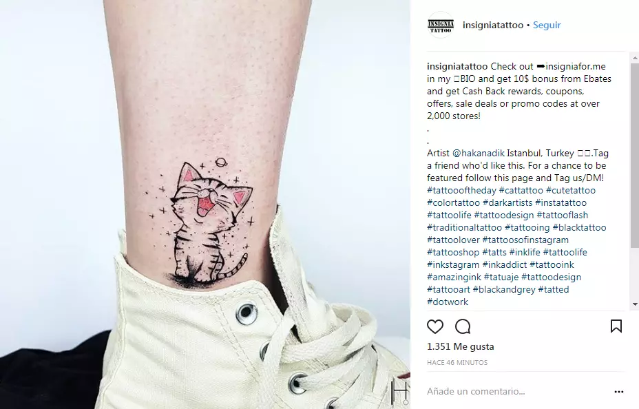 Li-tattoo tsa katse tse qabolang ka ho fetesisa ho Instagram 12659_8