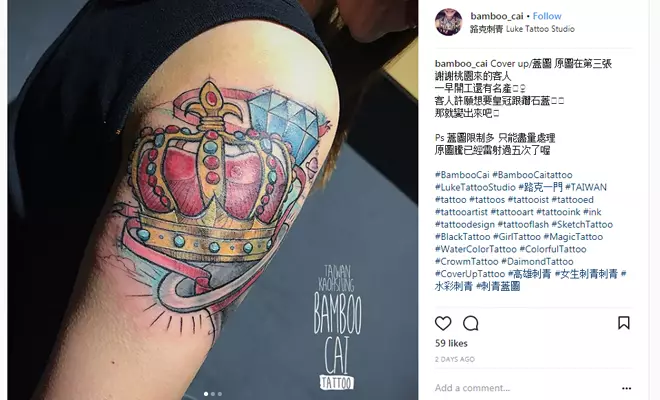 Irteerako pertsonentzako tatuaje ideiak: koroa