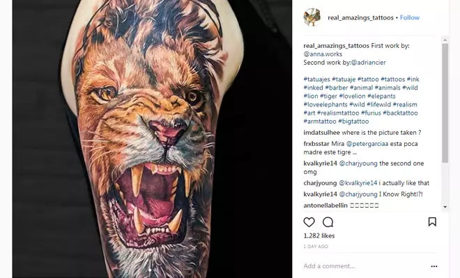 Nápady na tetovanie pre odchádzajúcich ľudí: lev