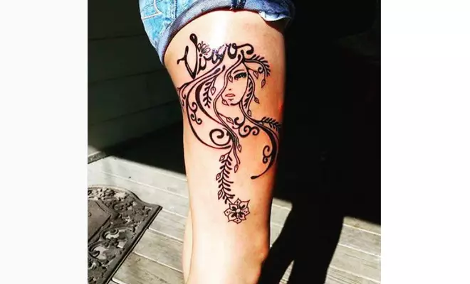 Tattoo bakeng sa lets'oao le leng le le leng la zodiac: tattoo ea virgo
