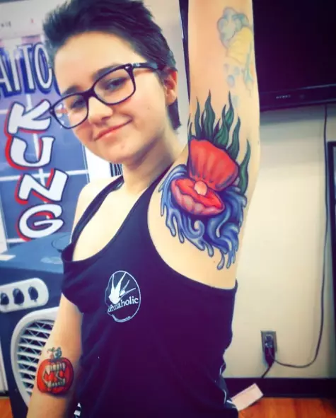 concha e outras idéias de tatuagem para as axilas