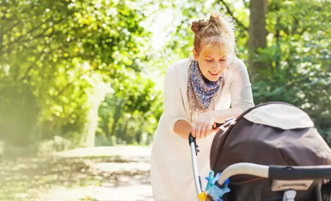 Aisling ar stroller leanbh: d'instinct cosanta