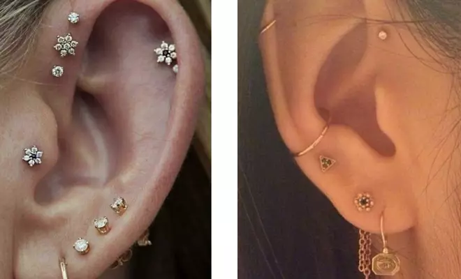 die nuwe piercings in die ore: dit is hoe hulle gedra word