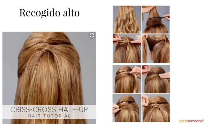 vysoký updo, účes na vianoce