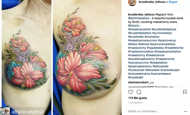 Τατουάζ για κάλυψη ουλών: λουλούδια