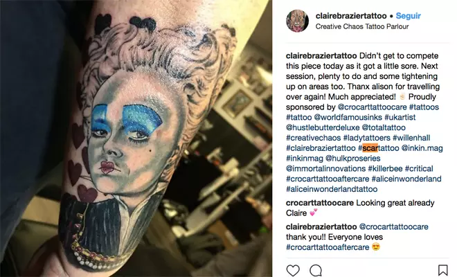 Tatuaxes para cubrir cicatrices: Alicia no país das marabillas