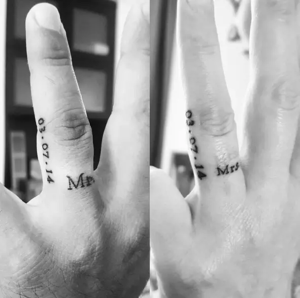 mr and tattoos like wedding rings