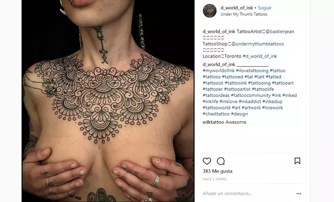 Tattoos kwenye kifua: tahadhari, aina na huduma