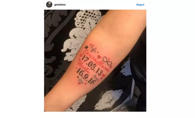 tato kanggo ngurmati anak karo tanggal lair