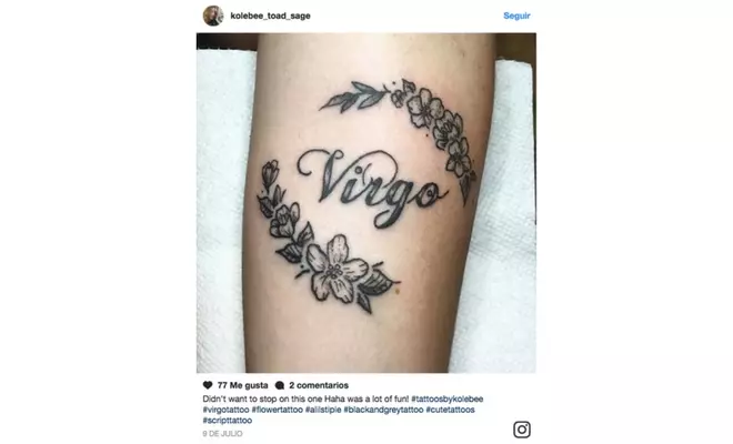 The tattoo that suits Virgo the most