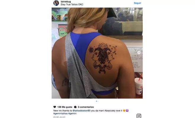 Die tatoeëermerk wat die meeste by Tweeling pas