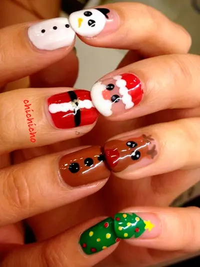 6 дизајна маникира за нокте зашто желите да буде Божић током целе године