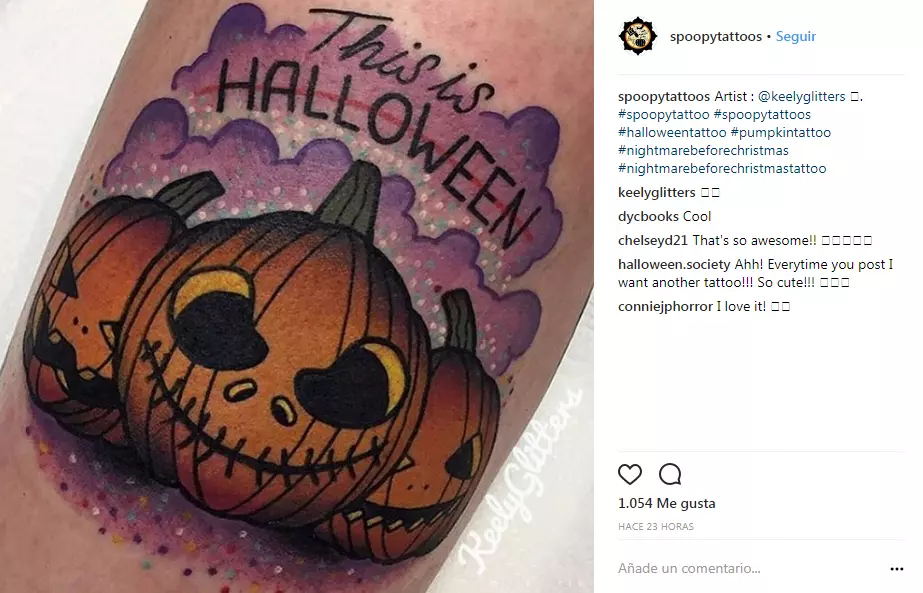 tattoo ya dzungu ya halloween