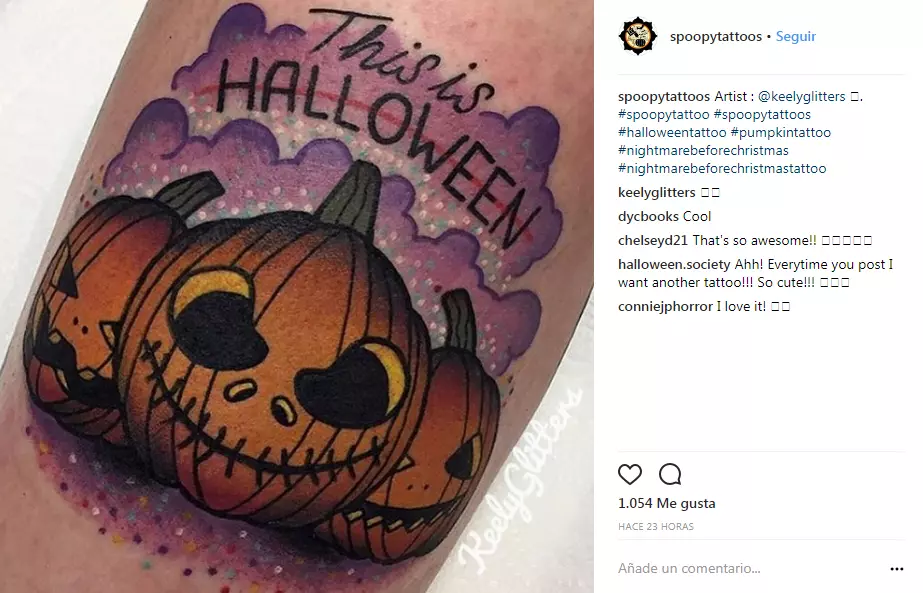 kabewa tattoo don Halloween