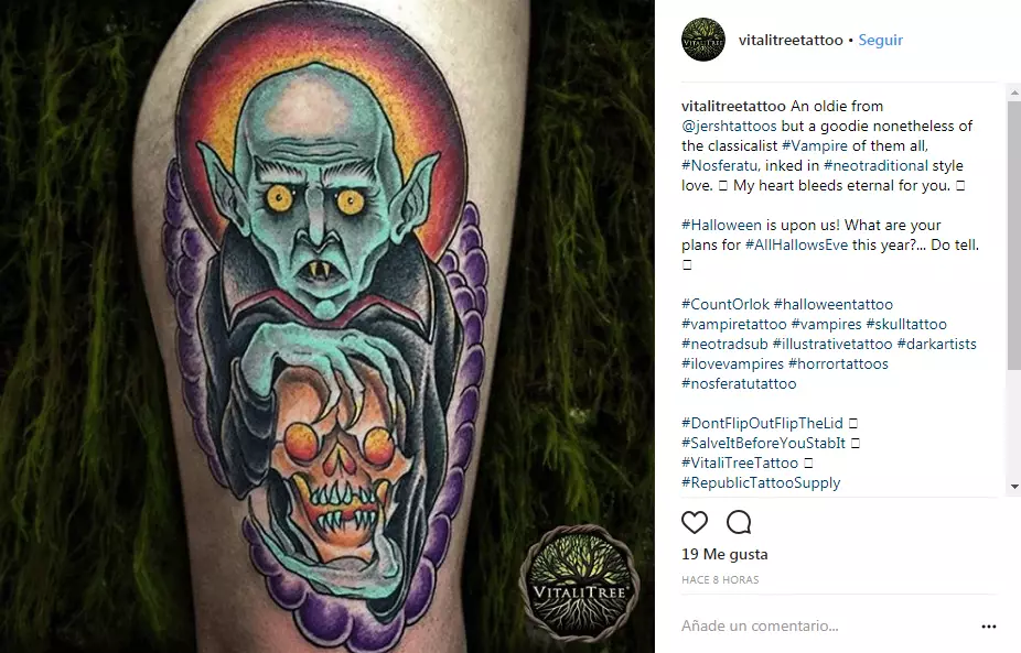 Nosferatu tattoo ya halloween
