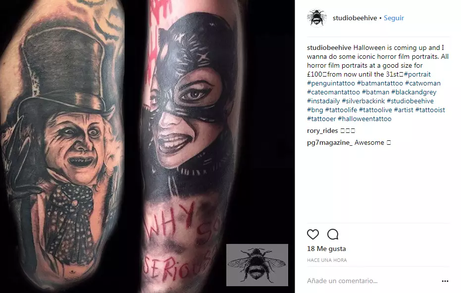 tatuaxe de batman para halloween