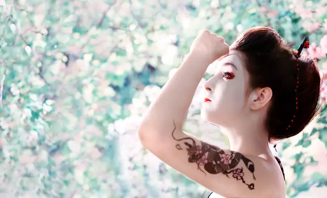 Japannese geisha tatoeëermerke