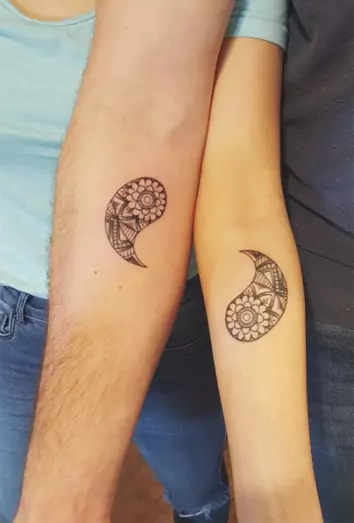 deseño de tatuaxe de parella