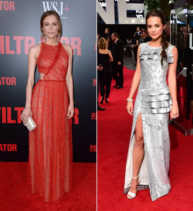 Diane Kruger ug Alicia Vikander, style duel