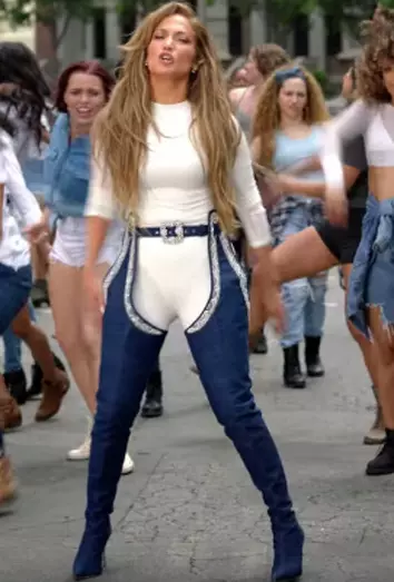 JLo's look with Rihanna's boots