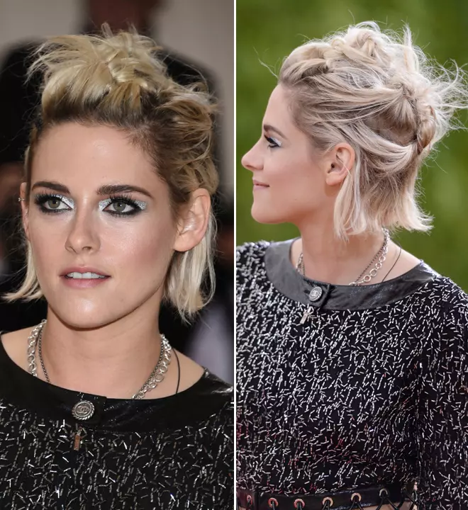 Kristen Stewart's modern hairstyle at the MET Gala