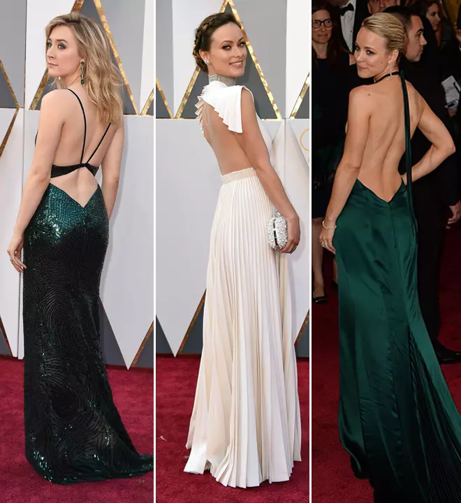 Saoirse Ronan, Olivia Wilde dhe Rachel McAdams në Oscars 2016