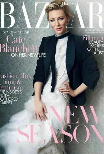 Cate Blanchett sampul Harper's Bazaar UK