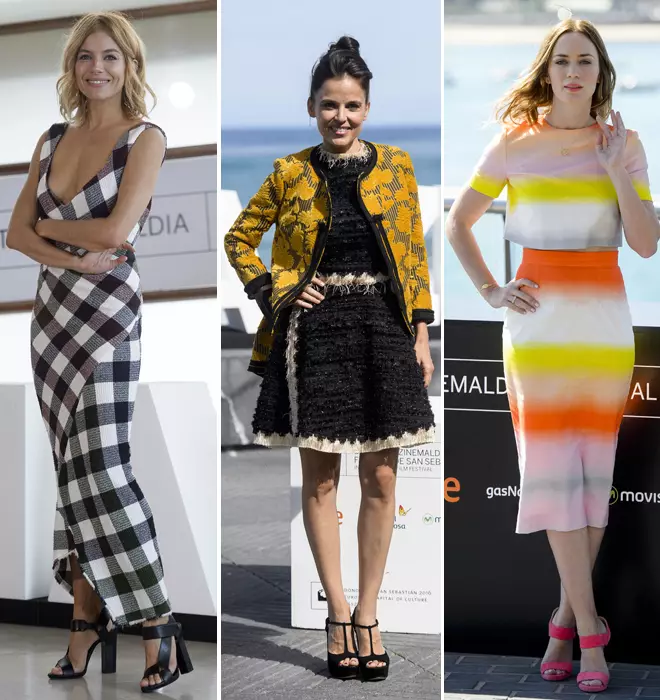 Sienna Miller, Elena Anaya und Emily Blunt in San Sebastián 2015