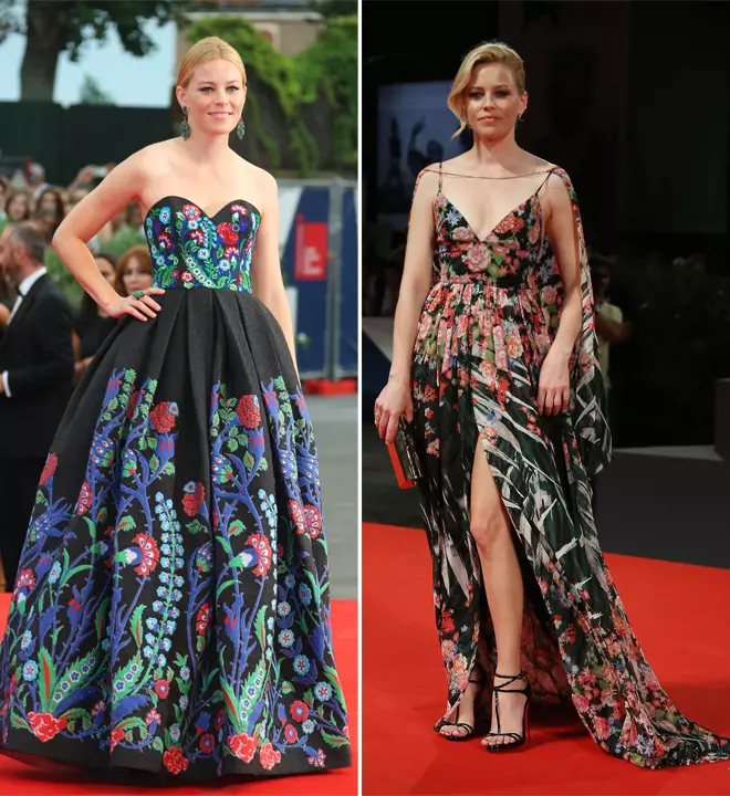 Elizabeth Banks bets on flowers at the Venice Film Festival