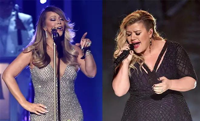 Kelly Clarkson ir Mariah Carey skelbimų lentose