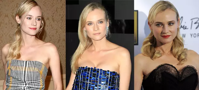 Diane Kruger : la passion des robes sans bretelles