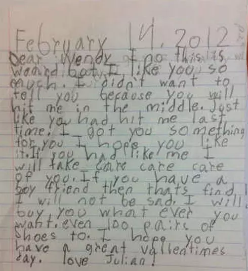 Երեխաները լավագույն սիրային նամակ գրողներից են: