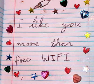 Tôi yêu bạn hơn Wi-Fi miễn phí.