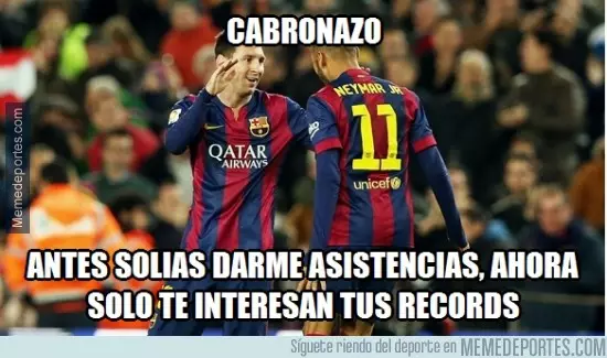 Meme Neymar mencela Messi