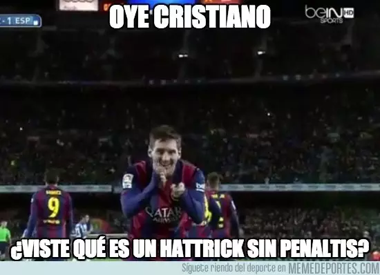 Meme of Messi nangtang Cristiano Ronaldo