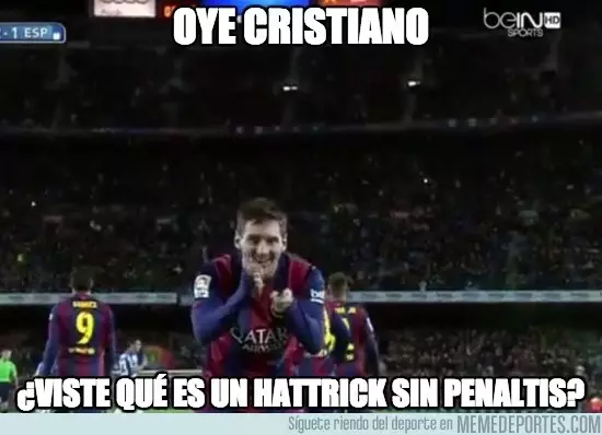 Meme Messi oo la tartamaya Cristiano Ronaldo