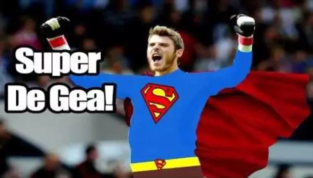 Meme di De Gea nella pelle di Superman