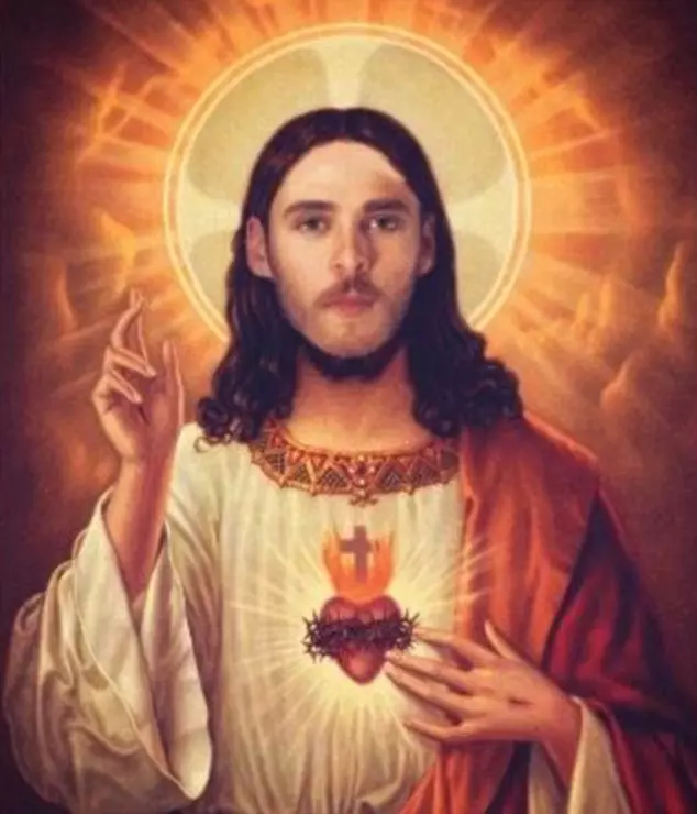 Meme of De Gea in the skin of Jesus Christ