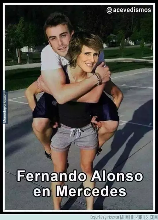 meme fernando alonso mercedes mila