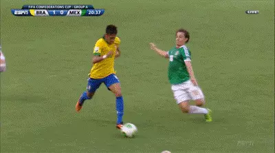 Neymar simulând o lipsă
