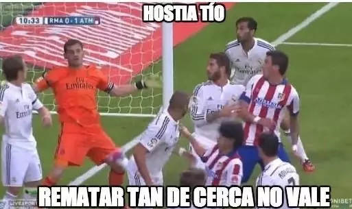 Doelpunt Atlético de Madrid tegen Casillas